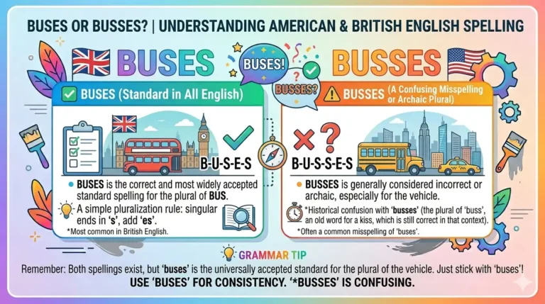 Busses or Buses? Correct Plural of Bus Explained (UK & US)